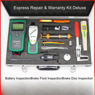 Auto repair and maintenance inspection tool kit brake fluid tire tread ...