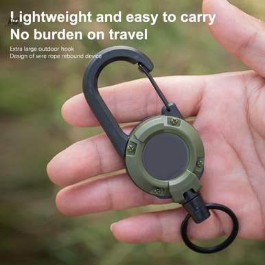 Outdoor Retractable Wire Rope Retractable Keychain Reel Retractable Key ...