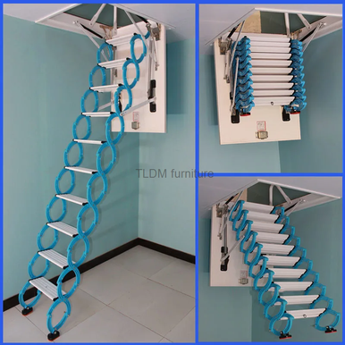 Wall-mounted Ladders Attic Retractable Stairs Lifting Indoor and ...