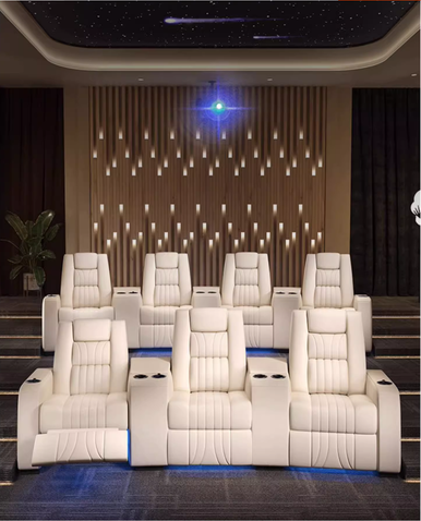 2023 New villa home theater sofa private luxury video room video room ...