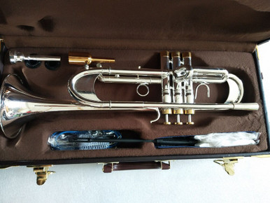 Super Bach Trumpet LT190S 77 Silver Music instrument Bb flat Grading ...