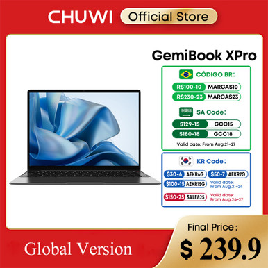 CHUWI GemiBook XPro 14inch UHD Screen Laptop 8GB RAM 256GB SSD Intel ...