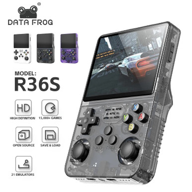 Data Frog R35S Plus R36S Retro Handheld Video Game Console Linux System ...