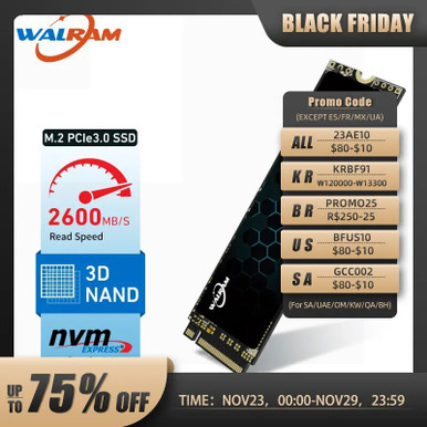 WALRAM SSD NVMe M2 128G 256G 512G 1TB M.2 2280 NVME PCIe 3.0 Internal ...