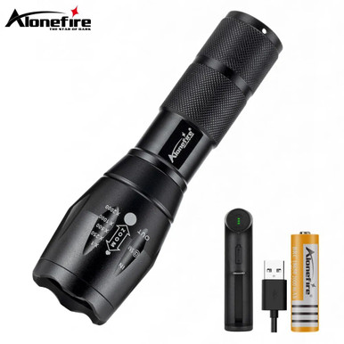 AloneFire E17 led flashlight XML T6 lantern Waterproof Zoom UltraBright Tactical Torch light ...
