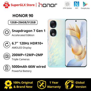 Global Version HONOR 90 5G 6.7 inch OLED Snapdragon 7 Gen 1 200MP Ultra ...