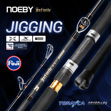 NOEBY INFINITE Jigging Fishing Rods 1.68m 1.83m 1 Section Fuji Guide MH ...
