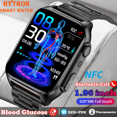 New ECG Blood Sugar Smart Watch for Men Bluetooth Call Blood Glucose ...