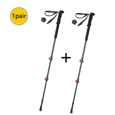 Ultralight Carbon Hiking Stick Outdoor Trekking Pole Stretching Folding ...