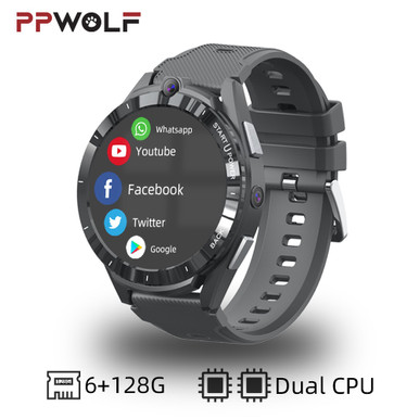 PPWOLF 2023 New 4G LTE Android Smart Watch 6+128G Dual CPU SIM Card ...
