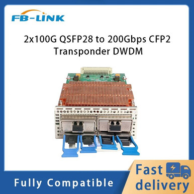 2x100G QSFP28 to 200Gbps CFP2 Transponder DWDM tunable coherent OTU muxponder Data Transfer sfp ...