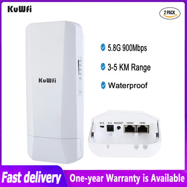 KuWFi 5.8G Outdoor Wifi Router 900Mbps Wireless Bridge 3-5KM Wifi ...