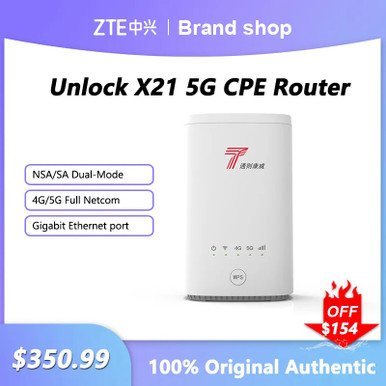 NEW Original Unlock ZLT X21 5G CPE Indoor router Sub 6GHz NSA+SA mesh ...