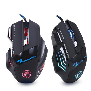 Ergonomic Wired Gaming Mouse LED 5500 DPI USB Computer Mouse Gamer RGB ...