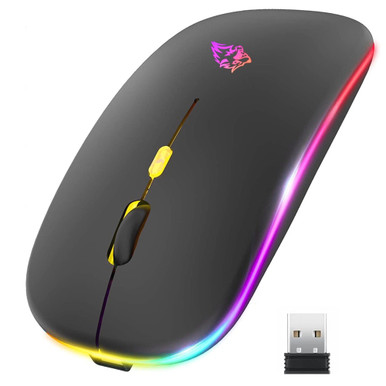 Wireless Mouse Bluetooth and 2.4GHz Dual Modes Rechargeable RGB ...