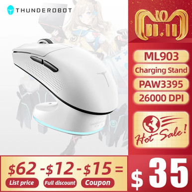 Thunderobot ML903 4K Wireless Gaming Mouse with Charging Dock 26000 DPI ...