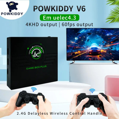 Powkiddy V6 Retro Game Box 2.4G Wireless Game Tv Box PS1 Family 4K HD ...