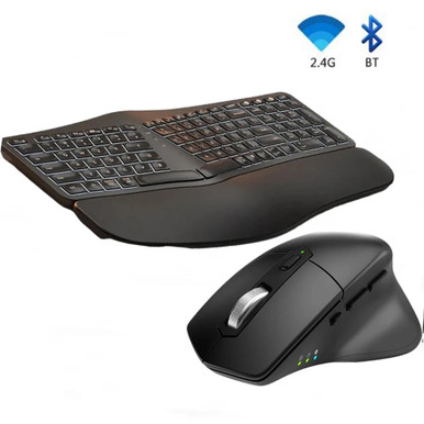 Bluetooth Wireless Ergonomic Split Keyboard and Vertical Mouse Combo ...