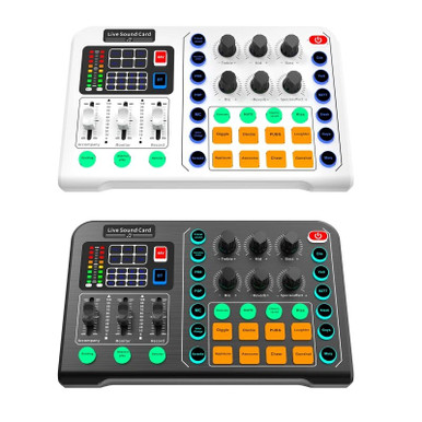 Metal RGB LED Live Sound Card Wireless Bluetooth-compatible External ...