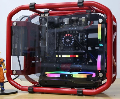 All Transparent DIY Open Desktop Case Frame Mid Tower MATX ITX Computer ...