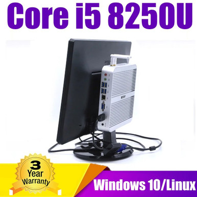 Core i5 8250U Windows 10 minipc No Fan intel UHD Graphics 620 Fanless ...