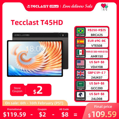 Teclast T45HD 10.51 inch Tablet Android 13 Incell Fully Laminated 8GB ...