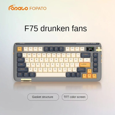 FOPATO F75 Wireless Bluetooth Mechanical Keyboard Three Modes Game Office Customized Hot Plug ...
