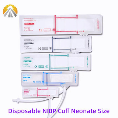 Disposable NIBP Cuff Blood Pressure Cuffs For Neonatal Sizes Neo 1 to 5 ...