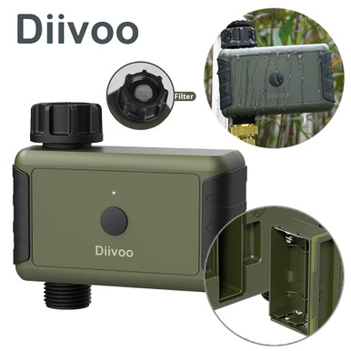 Diivoo Bluetooth Water Timer for Garden, Remote Control Irrigation ...