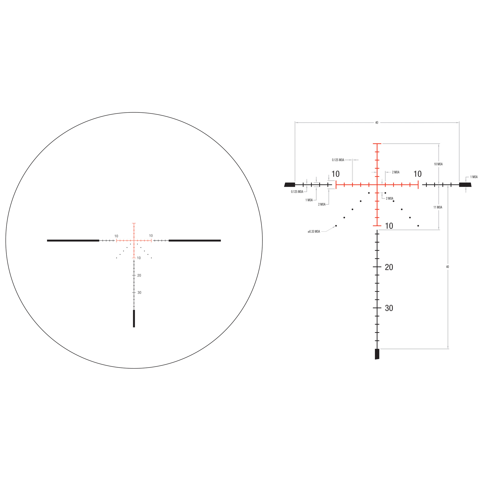 Trijicon, Credo 3-9x40mm Second Focal Plane Riflescope with Red MOA ...