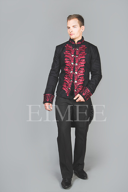 Mens Tailcoat | Red Tailcoat | Victorian Topcoat
