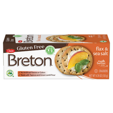 Breton Crackers Flax & Sea Salt 4.76oz