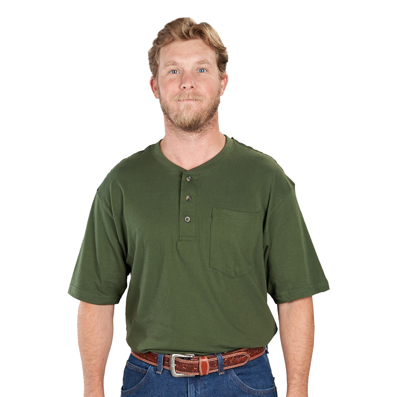 Heavyweight Short Sleeve Pocket Henley