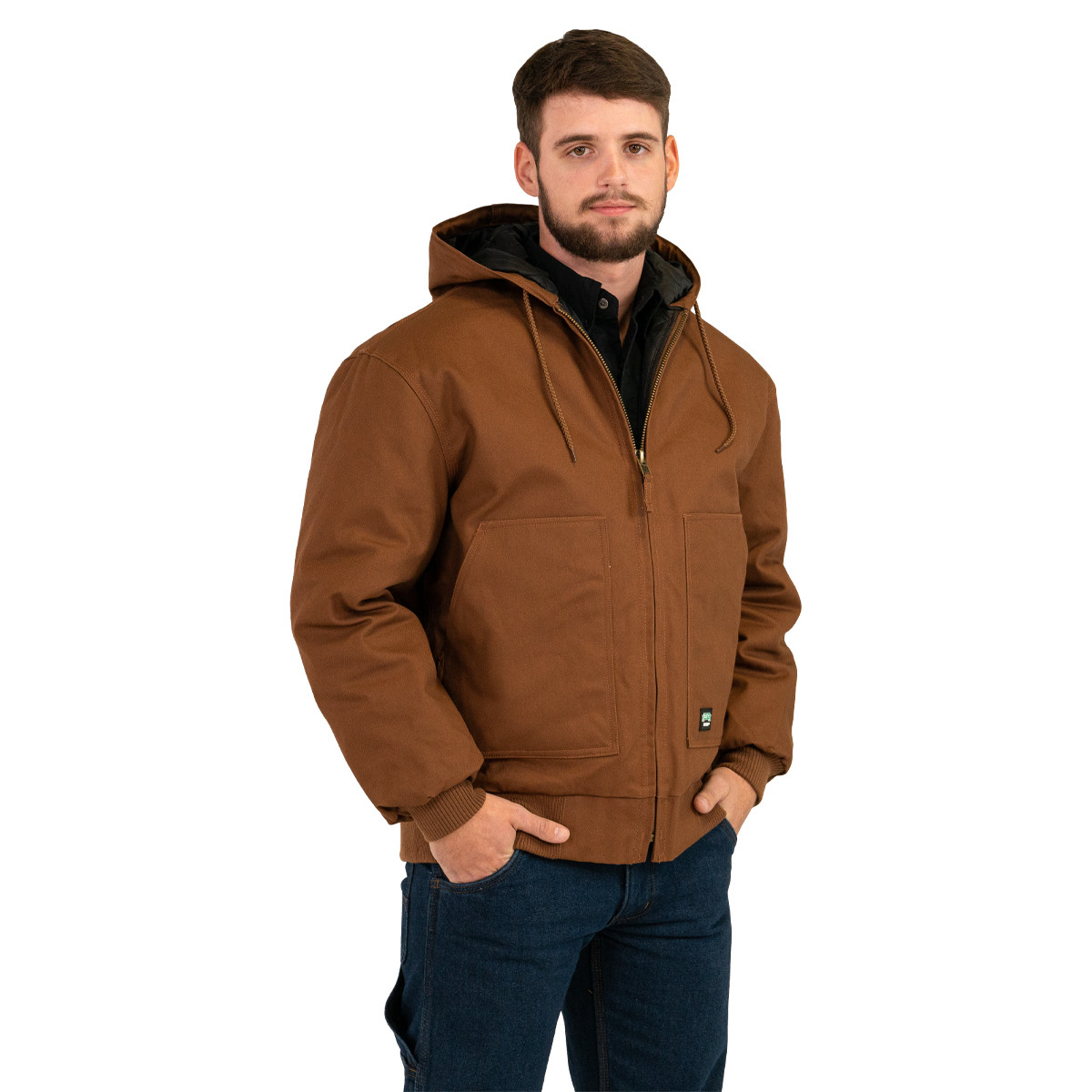 KEY Insulated Duck Hooded Work Jacket for Men