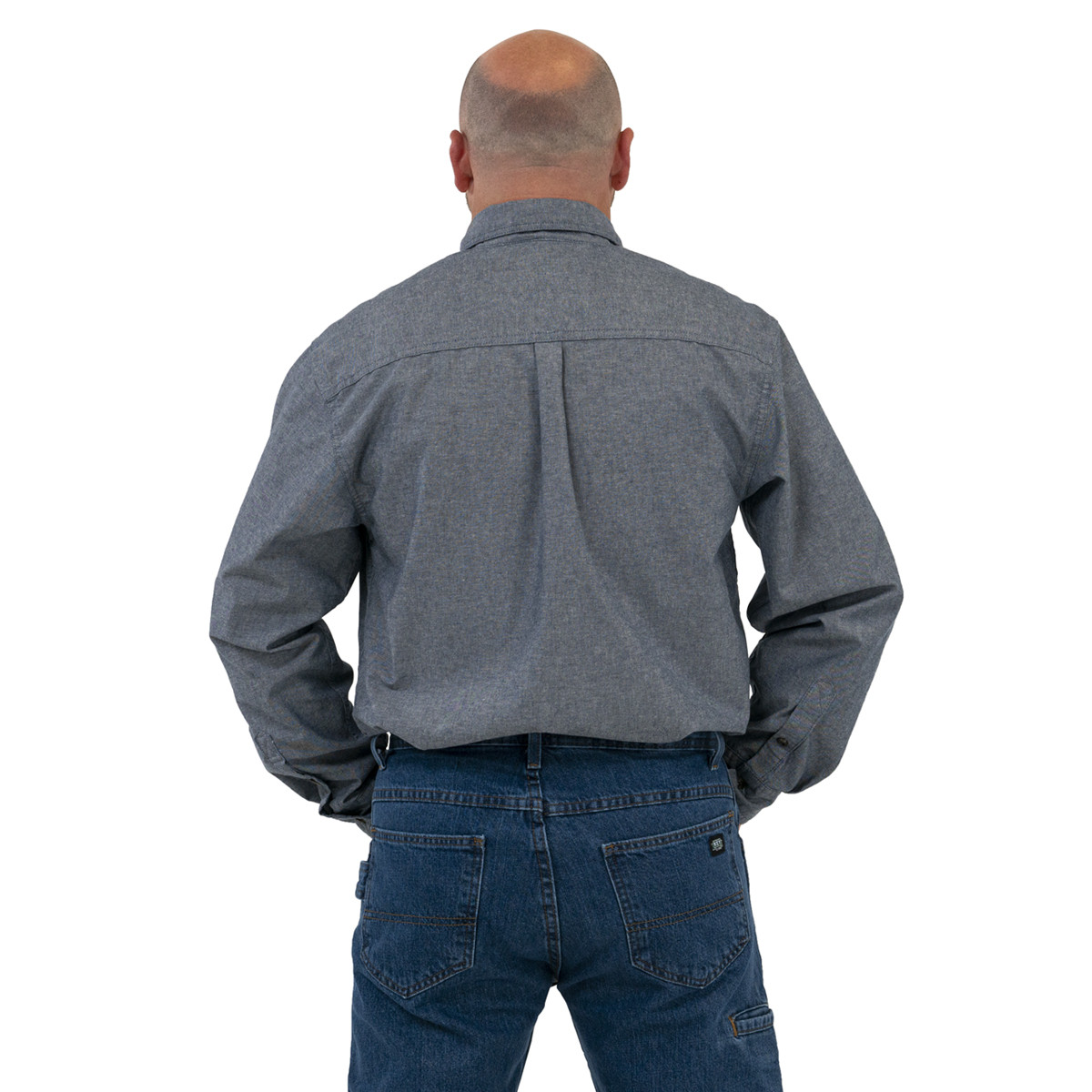 Chambray Long Sleeve Work Shirt - KEY Apparel