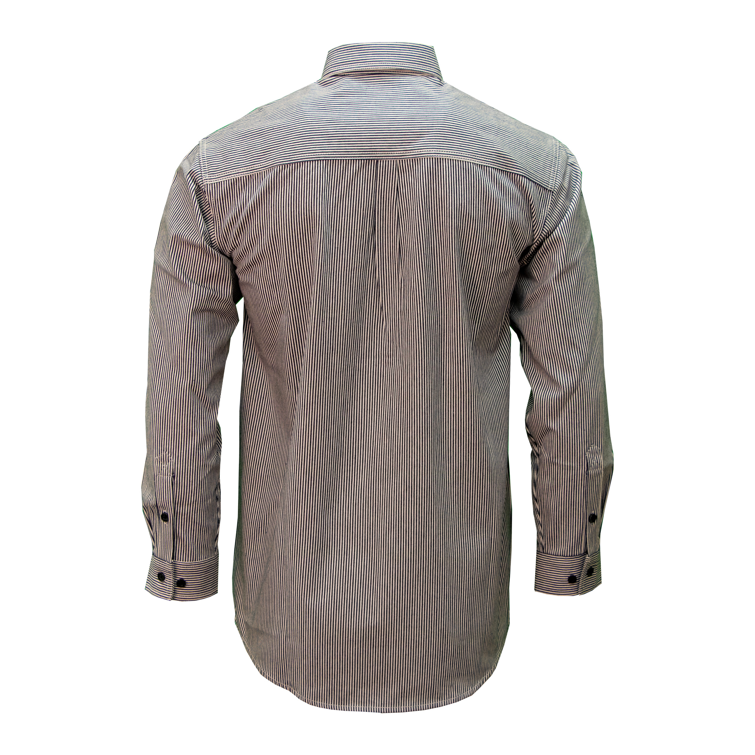Hickory Stripe Long Sleeve Button Logger Shirt - KEY Apparel