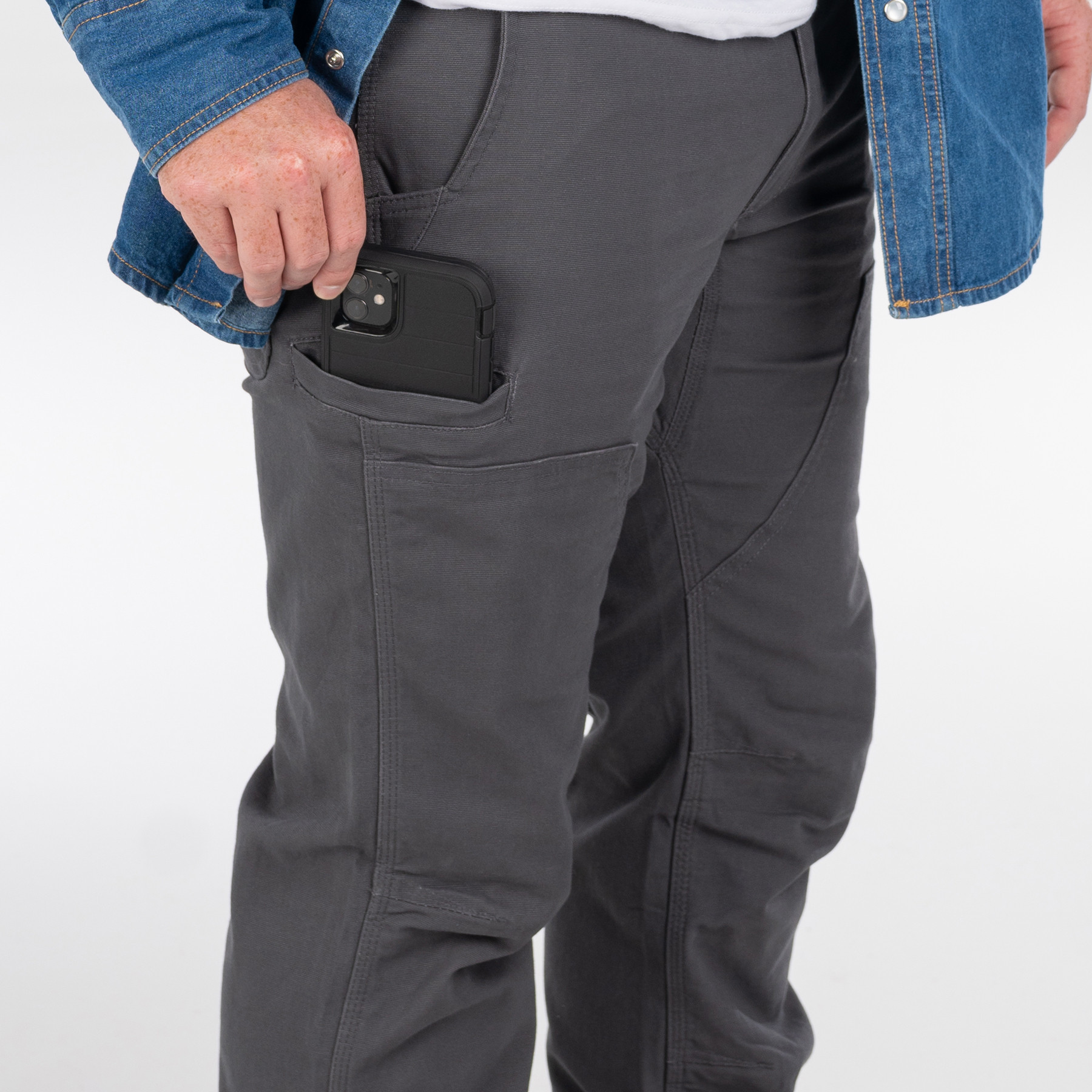 Americana Double Front Cell Phone Flex Pant - KEY Apparel