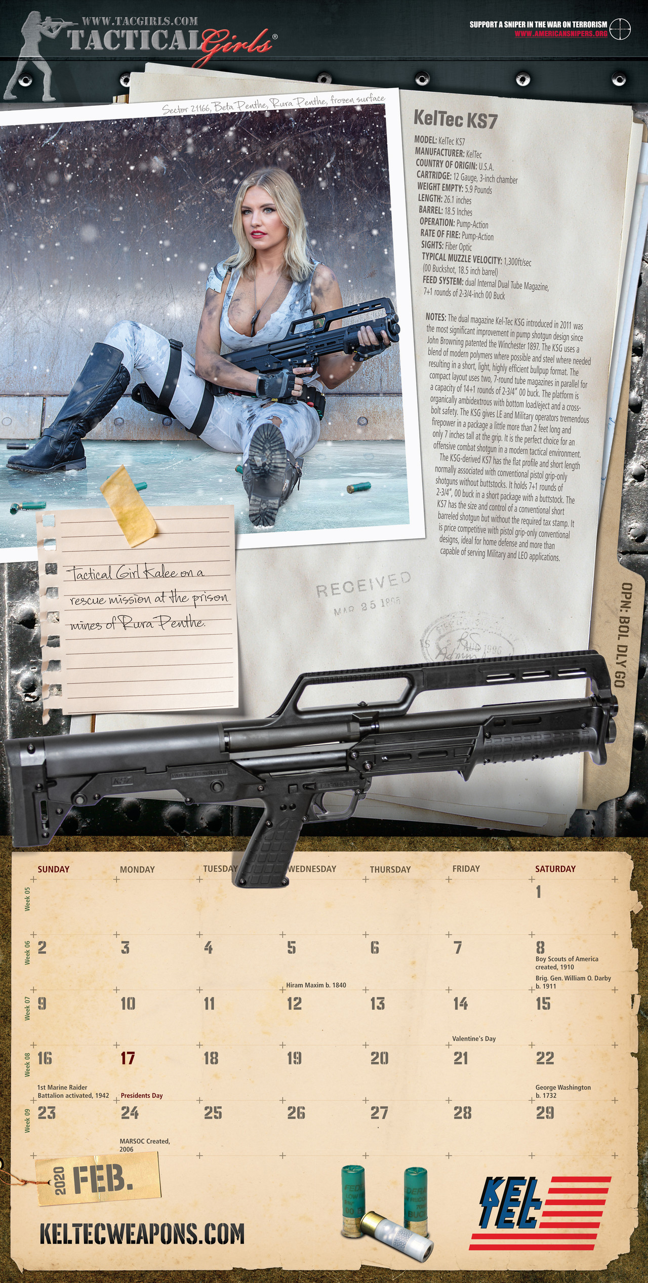 2020 Tactical Girls Gun Calendar-Signed ships by 10/25! - Tactical Girls