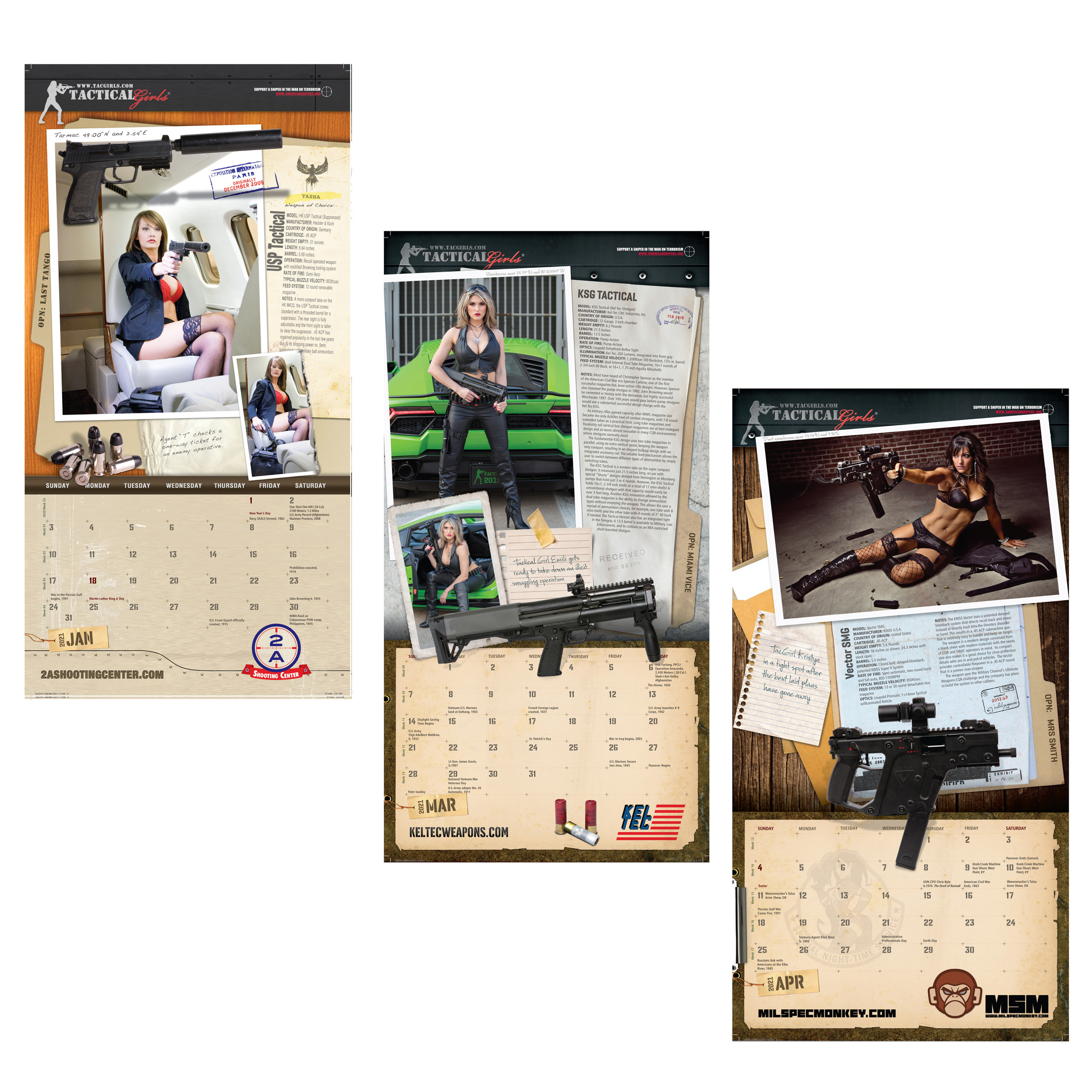 2021 Tactical Girls Gun Calendar Tactical Girls