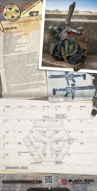 2025 Exotic Weapons Gun Calendar - Tactical Girls