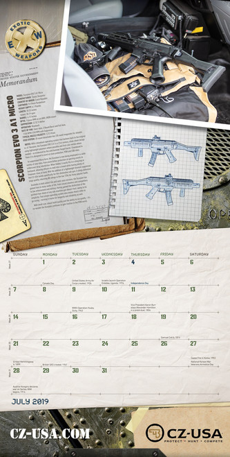 2019 Exotic Weapons Gun Calendar - Tactical Girls