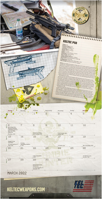 2022 Exotic Weapons Gun Calendar - Prior year collectible - Tactical Girls