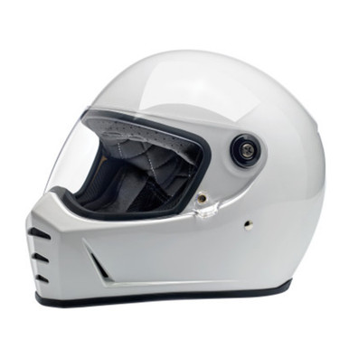Lane Splitter Helmet - Gloss White - Papa's Motorcycle Apparel