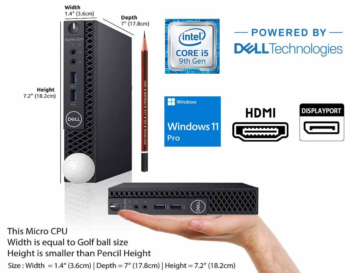 Dell OptiPlex 3070 Micro i5 8th Gen Win 10