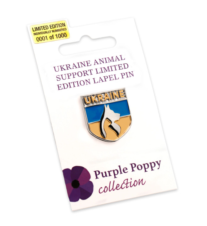 Ukraine Animal Support Limited Edition Lapel Pin - Navy Shop