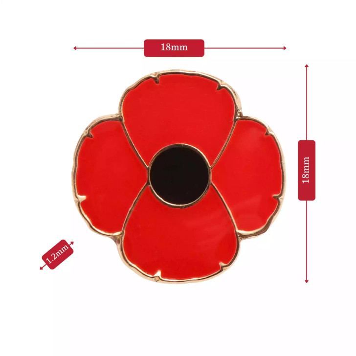 Metal Poppy Badge - Military Shop