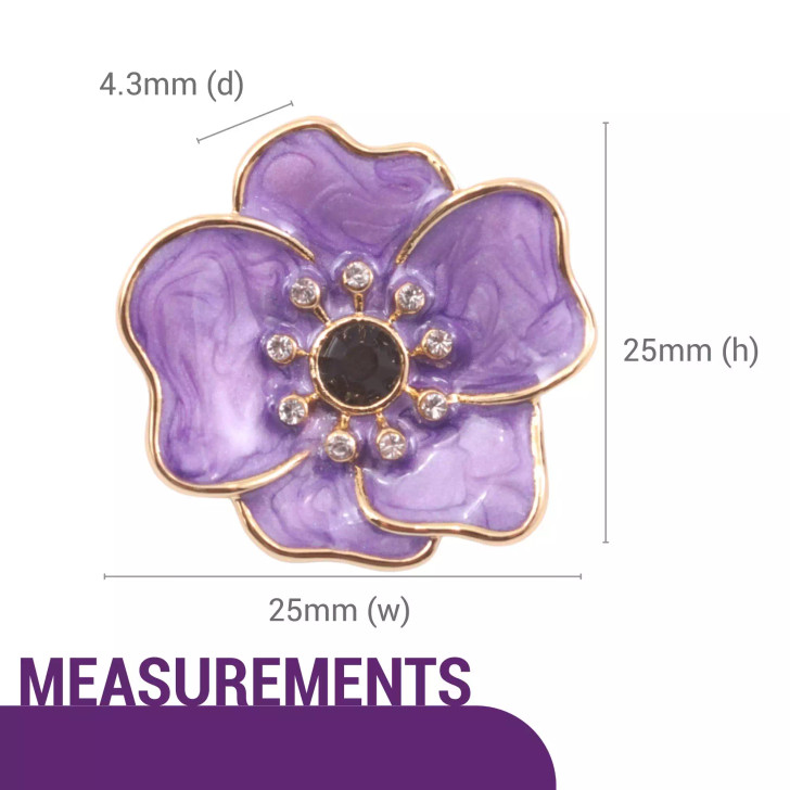 Pearl-finish Purple Poppy Limited-Edition Lapel Pin - Military Shop