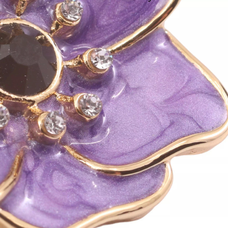Pearl-finish Purple Poppy Limited-Edition Lapel Pin - Military Shop