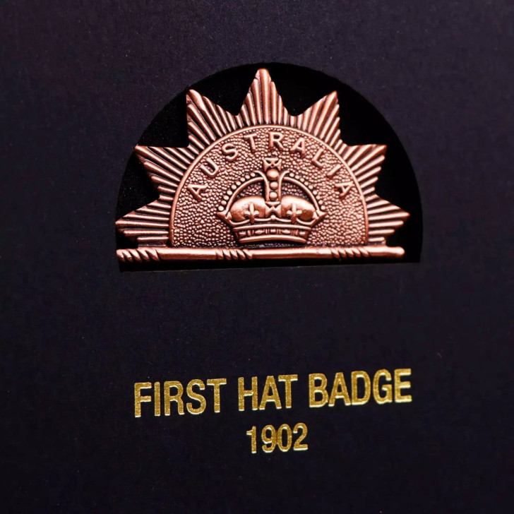 History of the Rising Sun Hat Badge Wall Frame - Military Shop