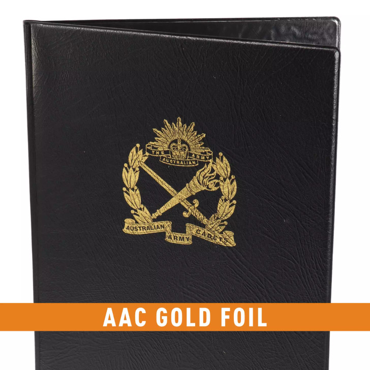 AAC A4 Black Leather Look Certificate and Document Folder - Air Force Shop
